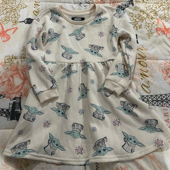 Disney | Dresses | Baby Yoda Grogu Toddler Girl Dress | Poshmark